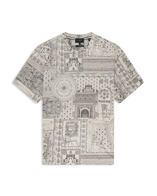 Ted Baker London Bondss Short Sleeve Print Relaxed Tee