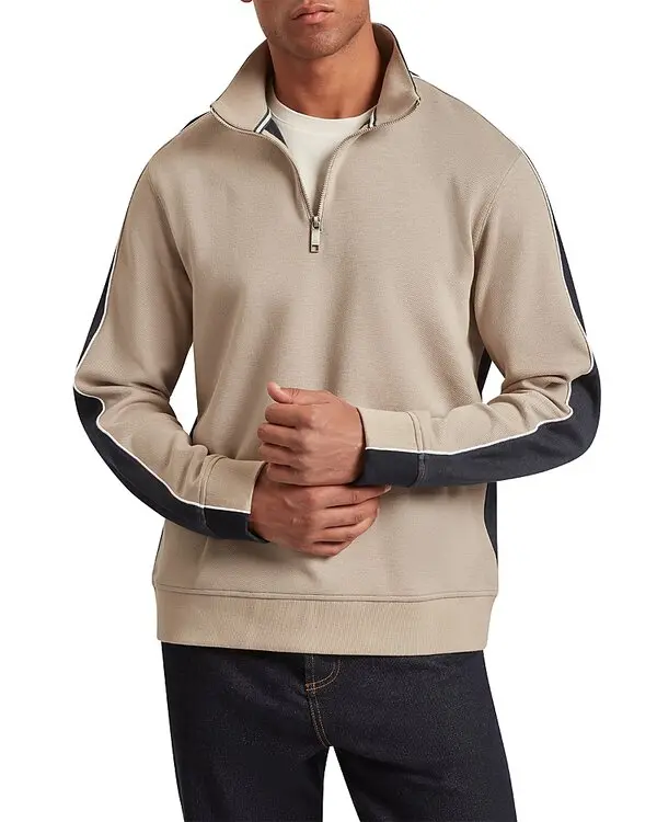Ted Baker London Koven Long Sleeve Two Tone Half Zip Polo