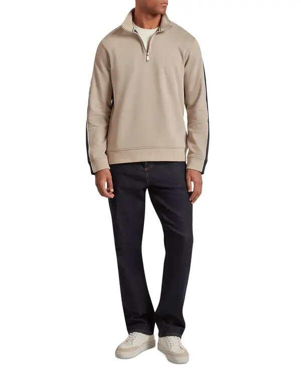 Ted Baker London Koven Long Sleeve Two Tone Half Zip Polo