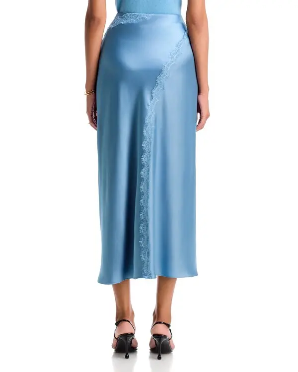 Tanya Taylor Bethany Lace Trim A Line Skirt