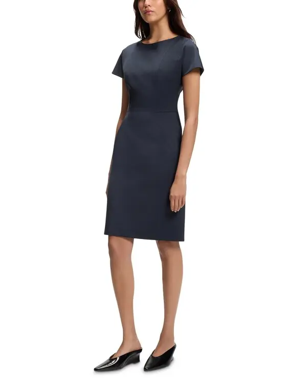 BOSS Dinerah Wool Seamed Dress