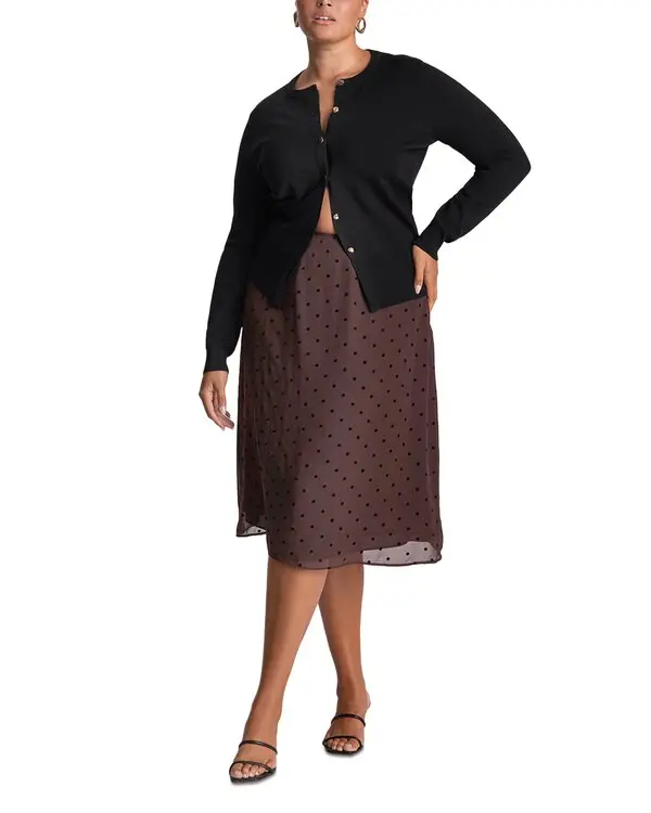 ESTELLE The Sable Printed A-line Skirt
