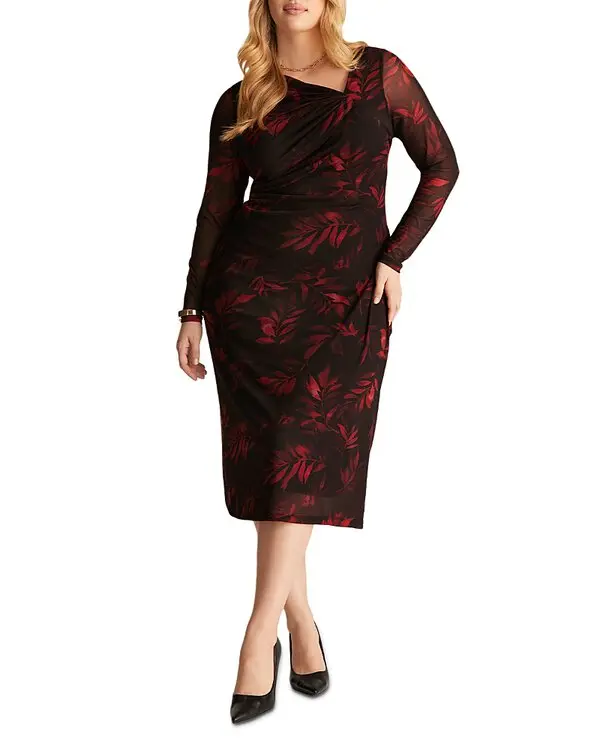 ESTELLE Noa Printed Mesh Midi Dress