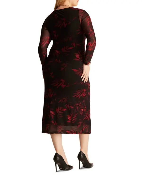 ESTELLE Noa Printed Mesh Midi Dress