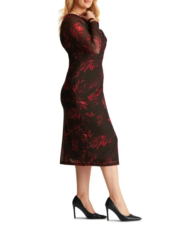 ESTELLE Noa Printed Mesh Midi Dress