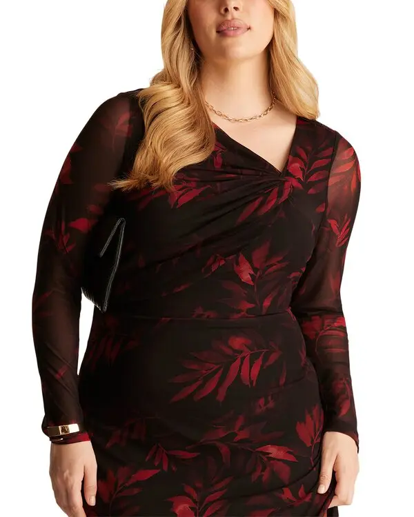 ESTELLE Noa Printed Mesh Midi Dress