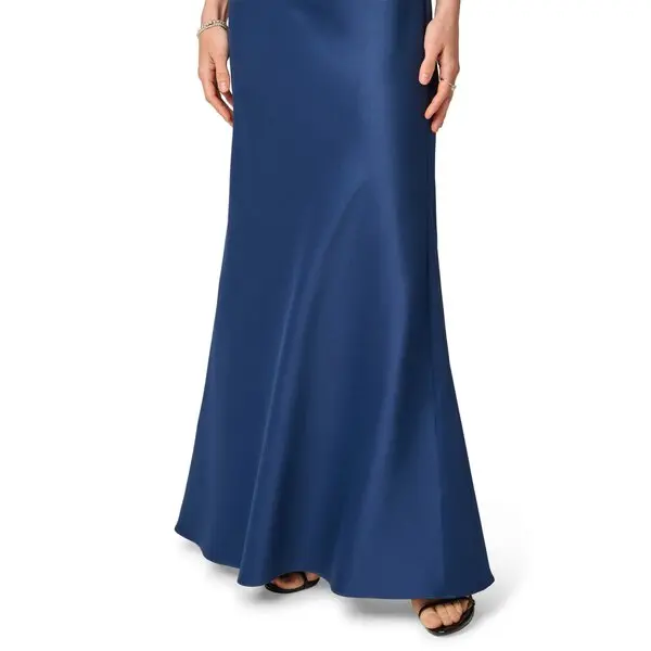 Aidan Mattox Stretch Mikado Gathered Waist Gown