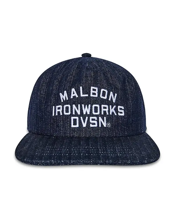 MALBON Foreman Ironworks Division Cotton Logo Hat - Blueberry