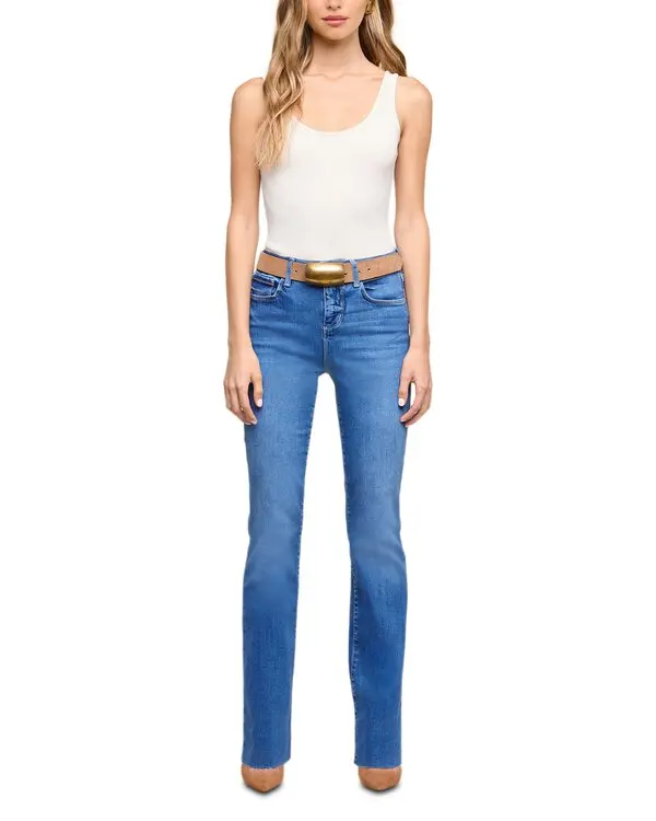 L'Agence Petite Ruth High Rise Straight Jeans