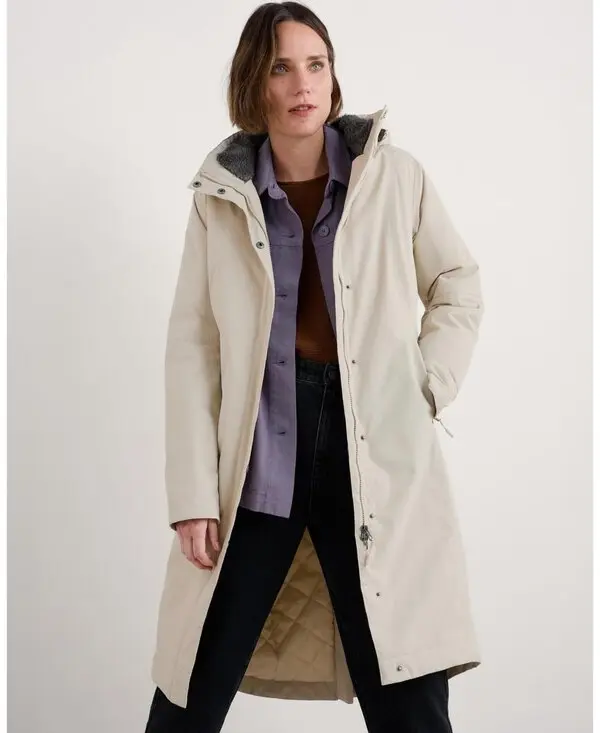 SEASALT CORNWALL Janelle Waterproof Hooded Raincoat - Beige