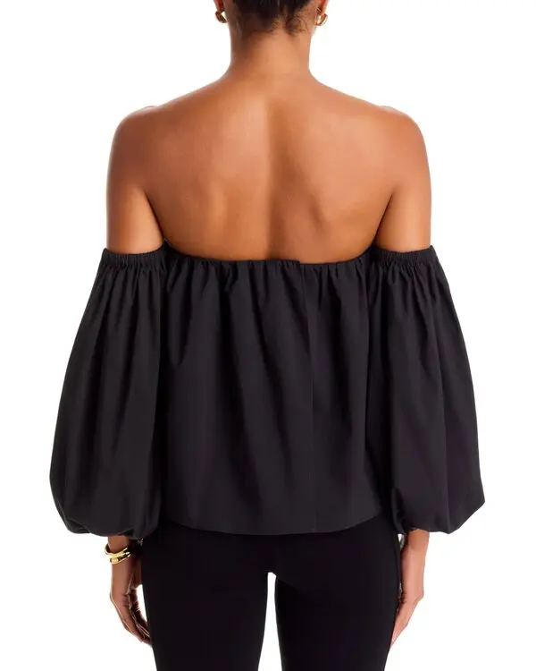 L'Agence Sarai Off-the-shoulder Top - Black