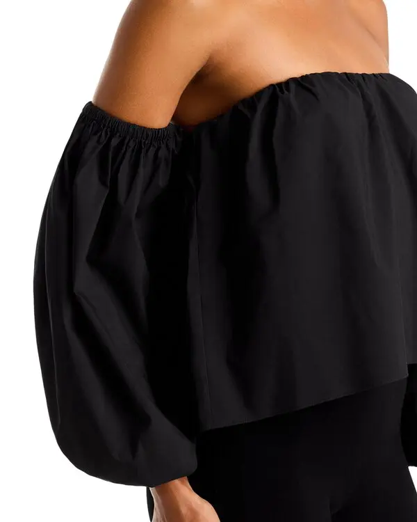 L'Agence Sarai Off-the-shoulder Top - Black