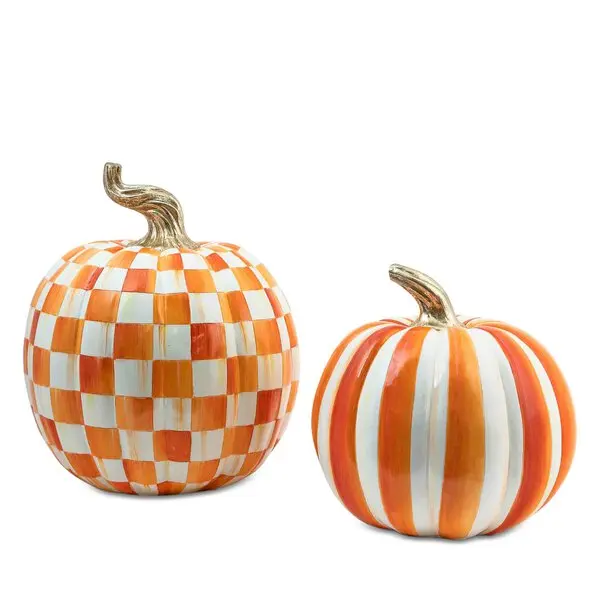 MACKENZIE-CHILDS Orange Stripe Medium Pumpkin