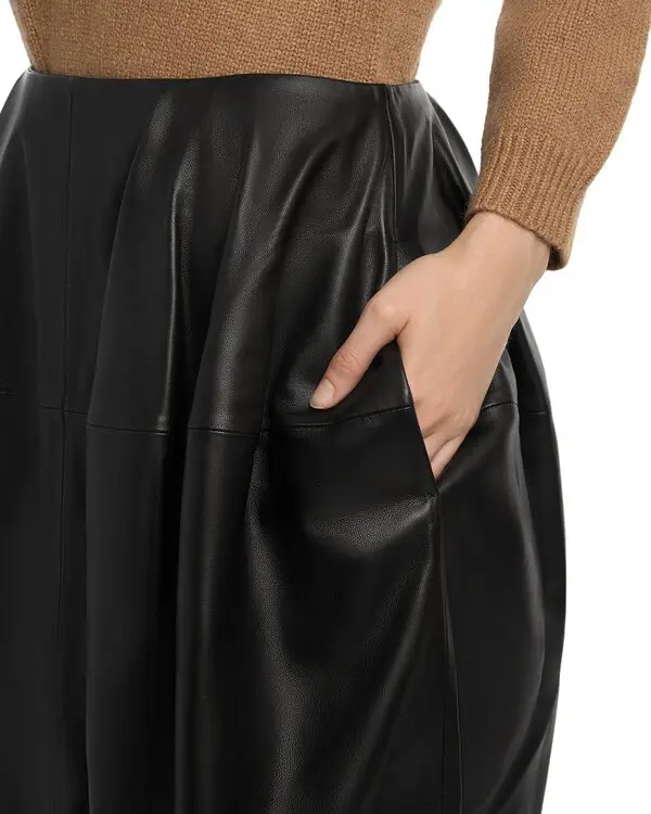 TOTEME Sculptural Leather Skirt