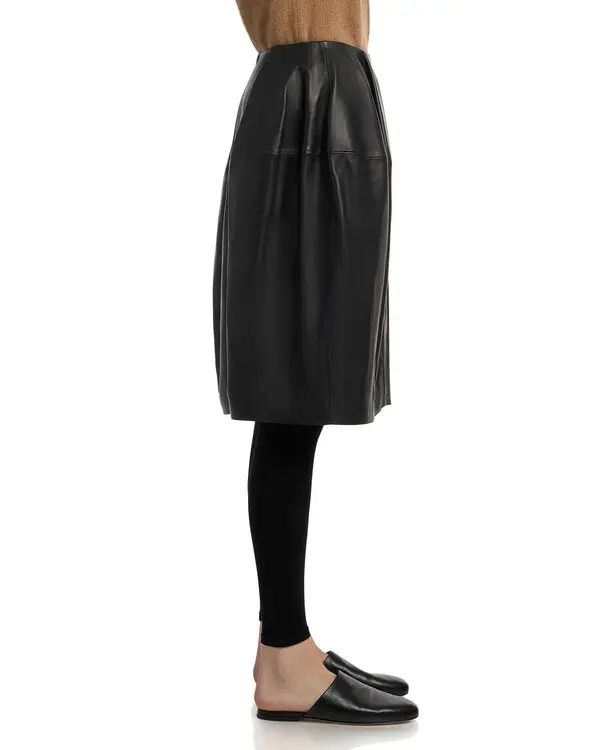 TOTEME Sculptural Leather Skirt