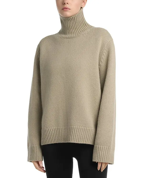 TOTEME Oversized Lambswool Turtleneck Sweater