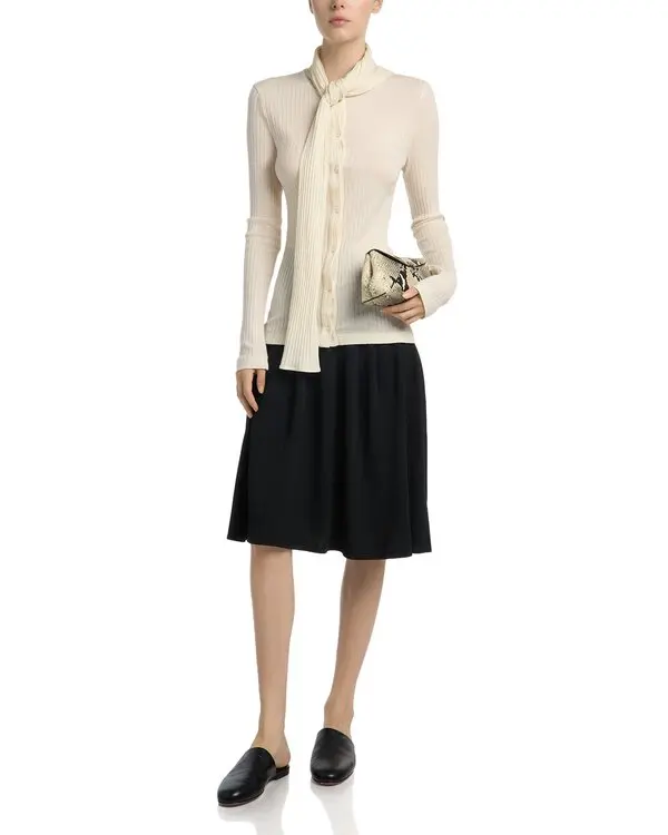 TOTEME Wide Waist A-line Skirt