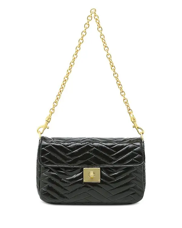 THINK ROYLN Moto Small Quilted Shoulder Bag - Black