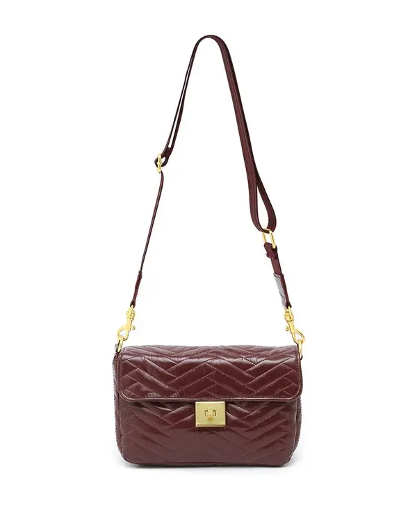 THINK ROYLN Moto Small Quilted Shoulder Bag - Burgundy