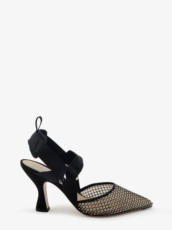 Fendi Decollete Colibrã¬ In Mesh E Suede
