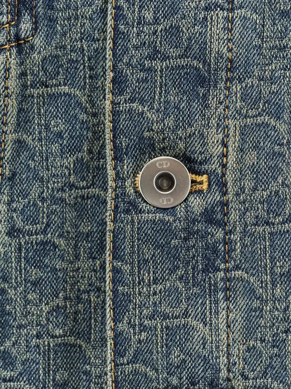 Dior Denim Jacket With Oblique Motif