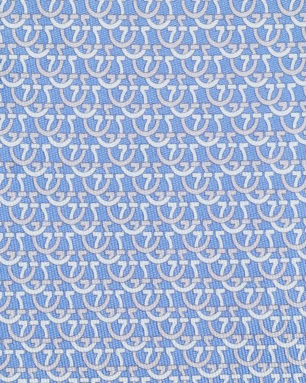 FERRAGAMO Silk Classic Gancini Link Tie - F. Azzurro