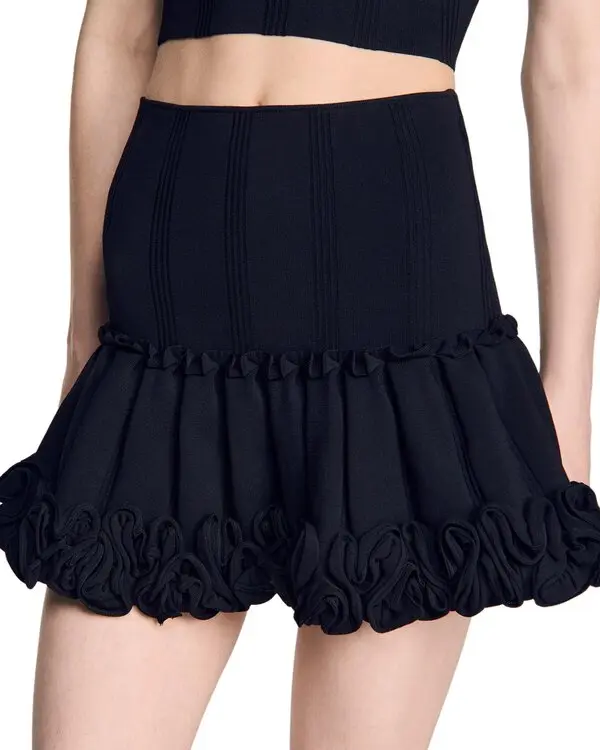 Sandro Noella Knit Mini Skirt
