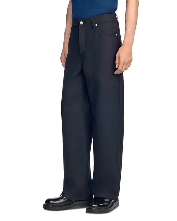 Sandro Baggy Five Pocket Trousers - Black