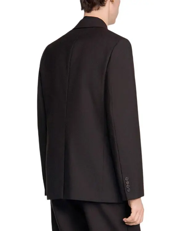 Sandro New Formal Standard Fit Wool Suit Jacket