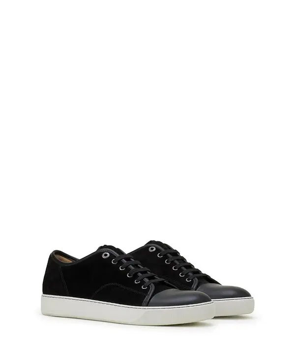 LANVIN Dbb1 Sneakers In Leather And Suede - Black