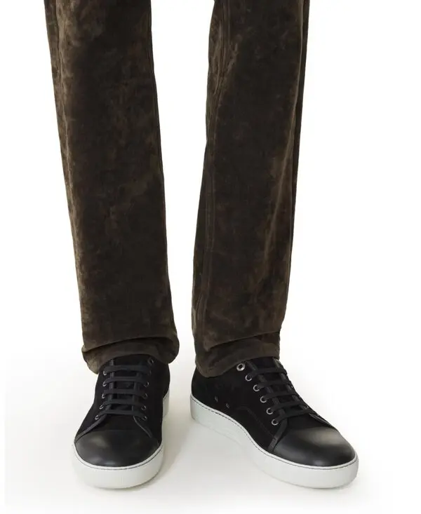 LANVIN Dbb1 Sneakers In Leather And Suede - Black