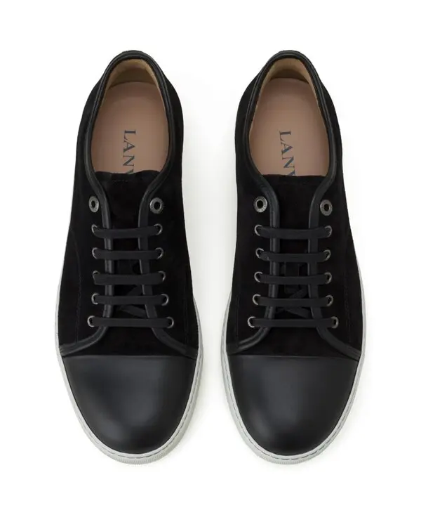 LANVIN Dbb1 Sneakers In Leather And Suede - Black