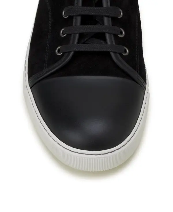 LANVIN Dbb1 Sneakers In Leather And Suede - Black