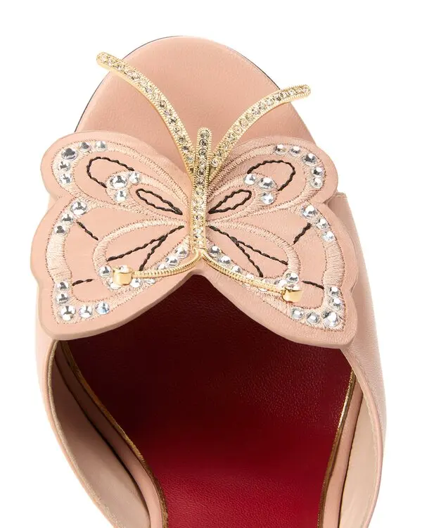 Valentino Garavani Embellished Leather Slide Sandals