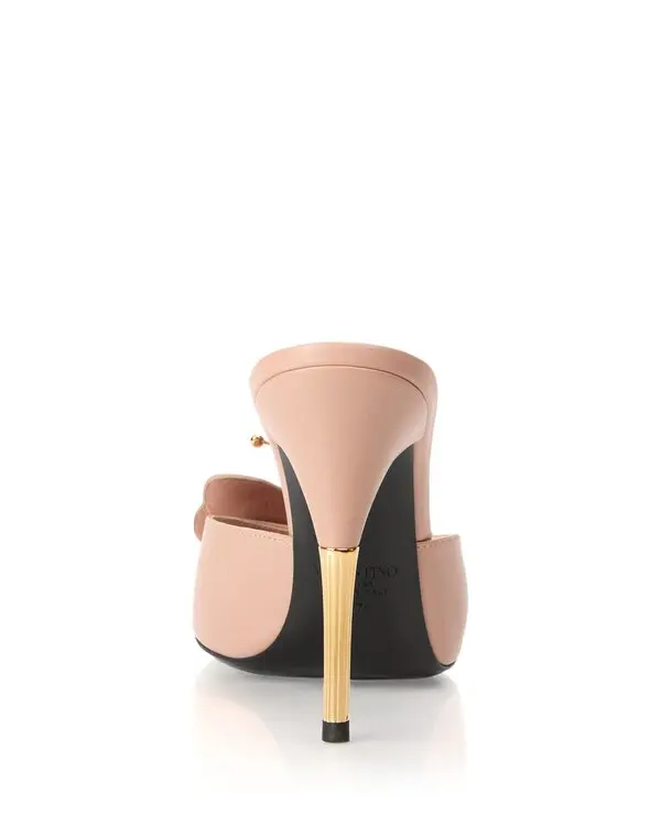 Valentino Garavani Embellished Leather Slide Sandals