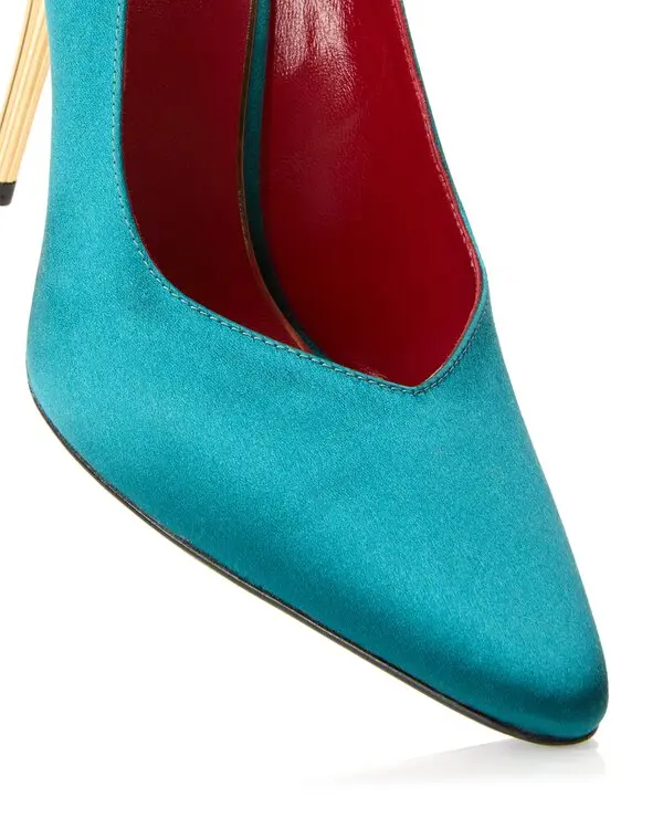 Valentino Garavani Pointed Leather Pumps - Teal