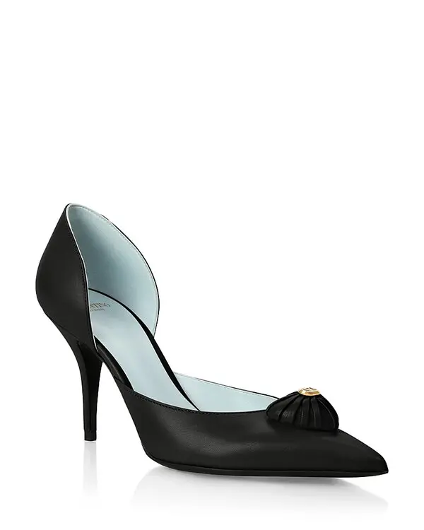 Valentino Garavani Embellished Leather D'orsay Pumps - Black