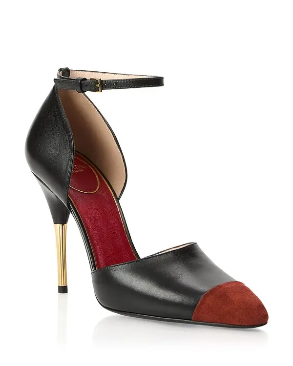 Valentino Garavani Leather Ankle Strap Pumps