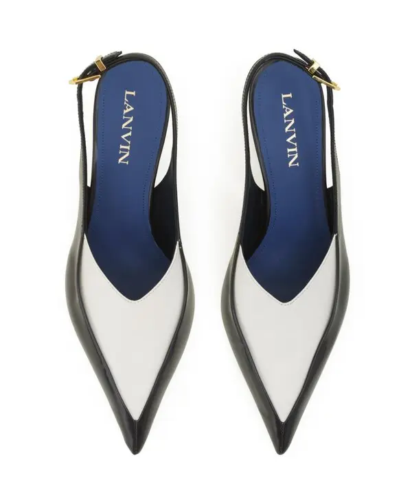 LANVIN Serenade Leather Slingback Pumps