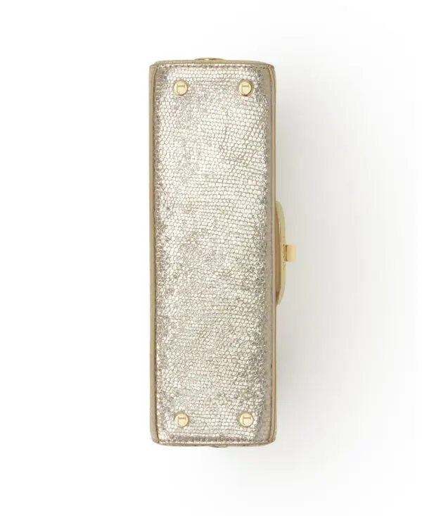 LANVIN Pencil Cat Nano Bag In Crackled Metallic Leather