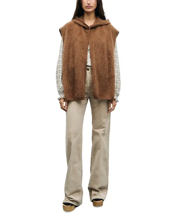 Gerard Darel Sine Cashmere Hooded Poncho