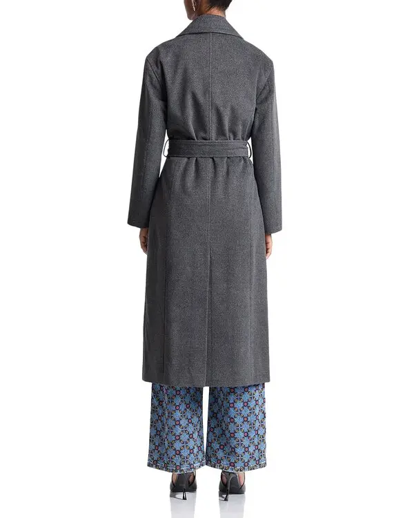 Avec Les Filles Slouchy Belted Overcoat - Pebble