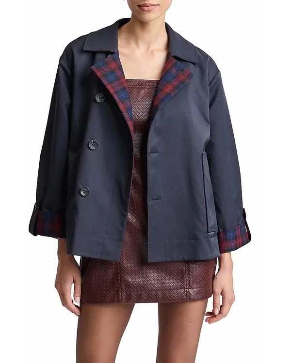 Avec Les Filles Reversible Scarf Barn Jacket