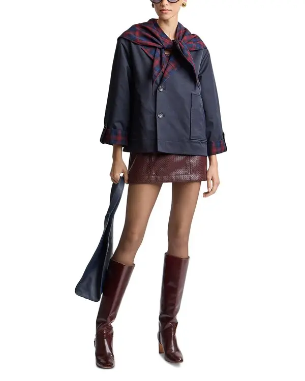 Avec Les Filles Reversible Scarf Barn Jacket