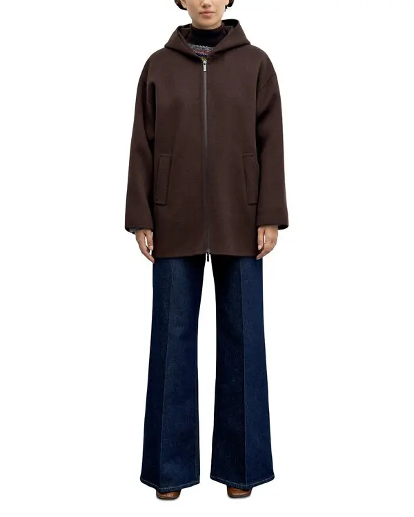 Gerard Darel Alva Wool Hooded Coat