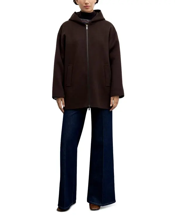 Gerard Darel Alva Wool Hooded Coat