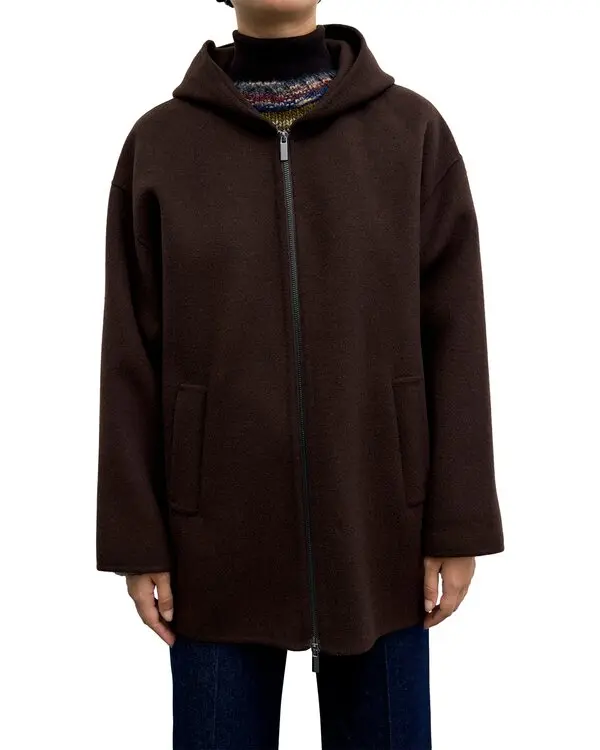 Gerard Darel Alva Wool Hooded Coat