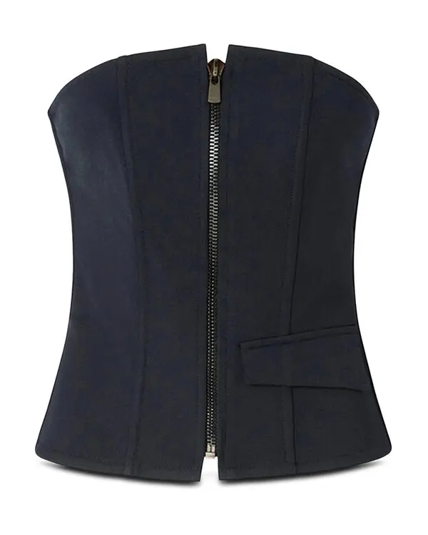 Pinko Cannubi Zip Front Corset Top