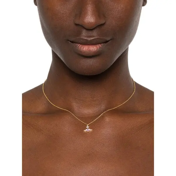VIVIENNE WESTWOOD Tone Crystal Embellished Orb Pendant Necklace