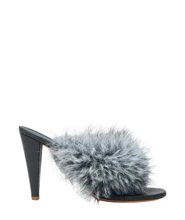 Scanlan Theodore Faux Fur T-bar 10 Sandals